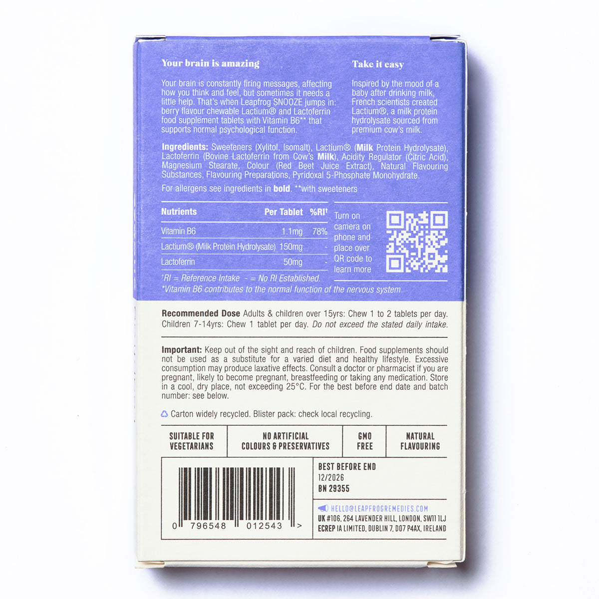 Leapfrog SNOOZE - Natural Sleep & Stress Supplement | Lactium ...